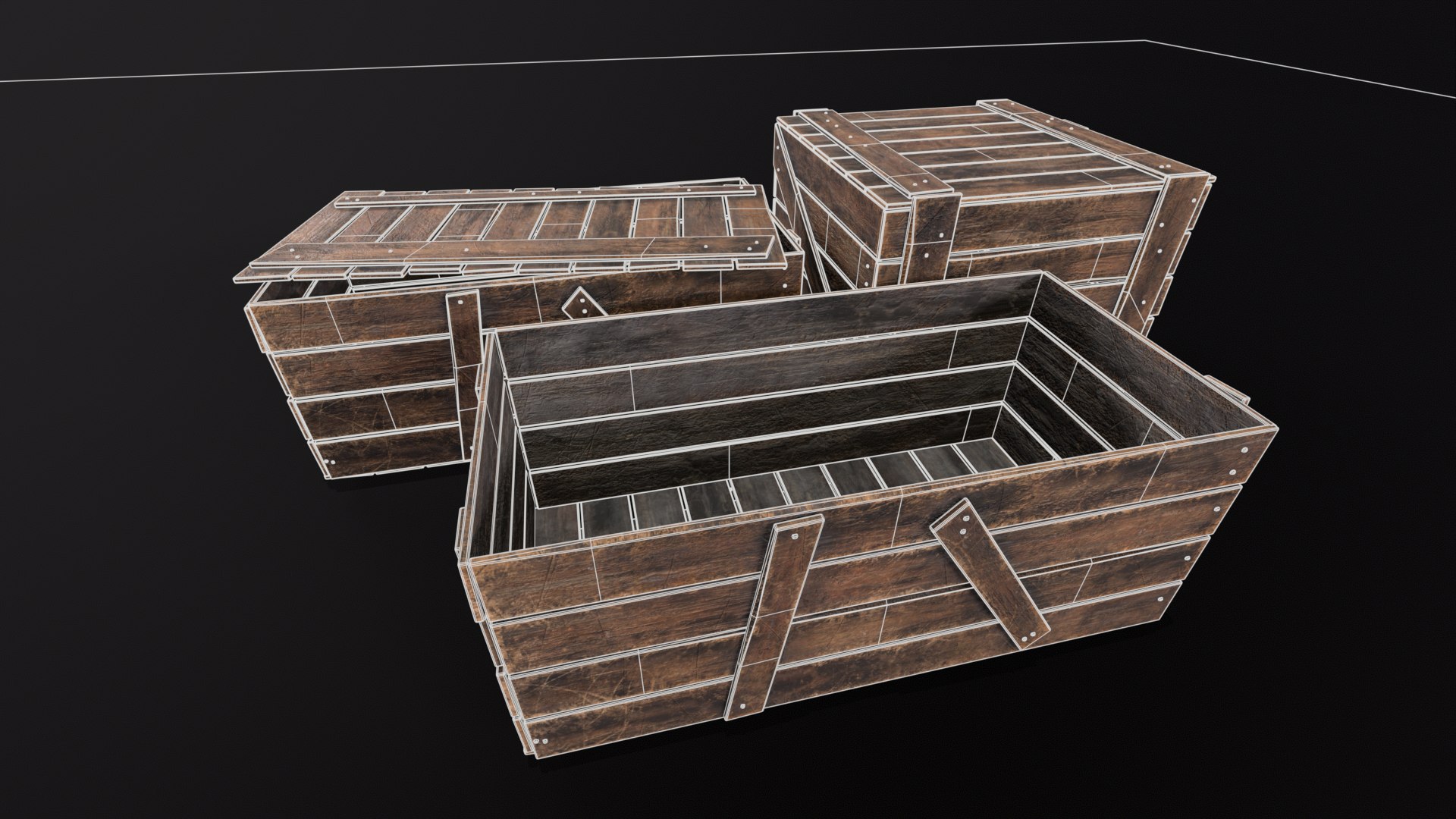 3D Wooden Crates Kit - TurboSquid 2198306