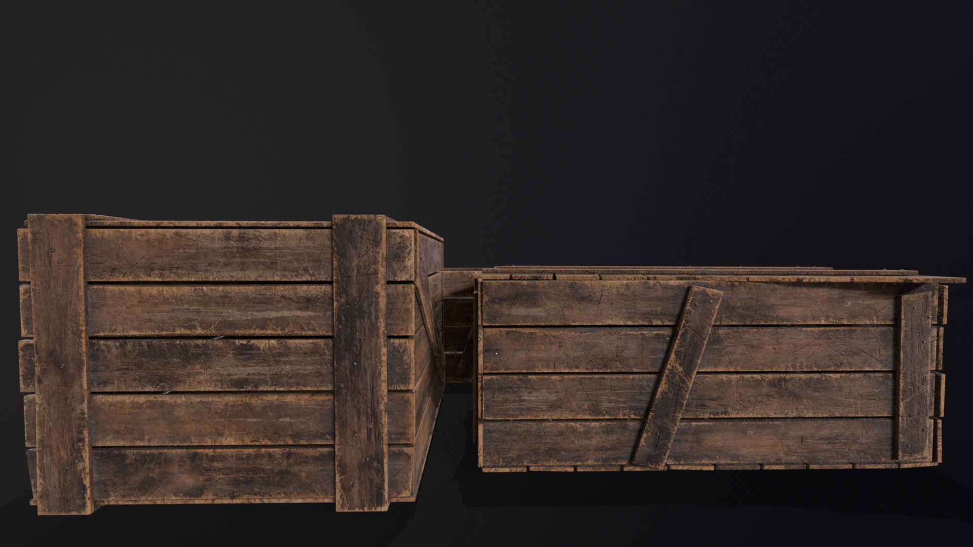 3D Wooden Crates Kit - TurboSquid 2198306