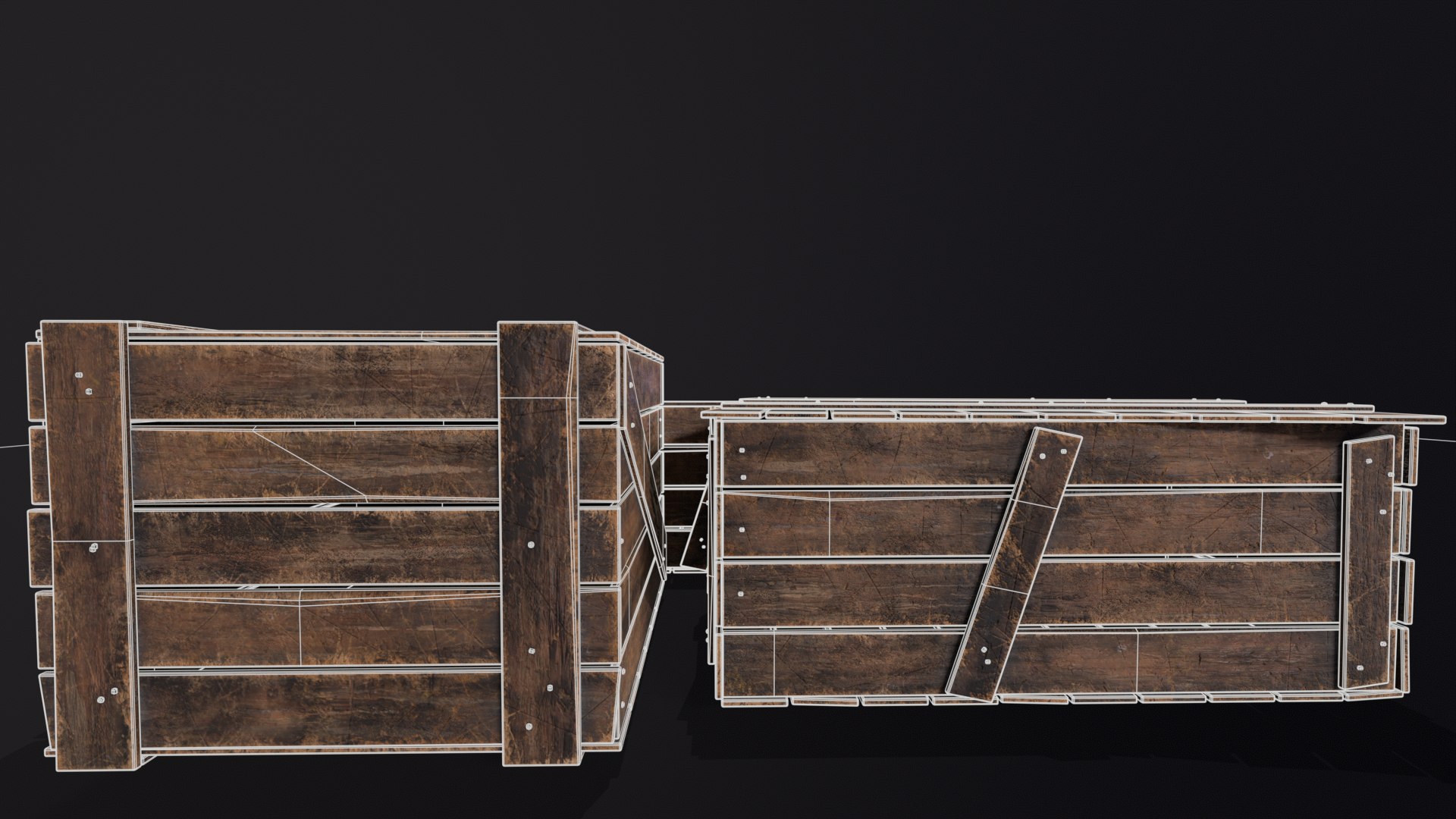 3D Wooden Crates Kit - TurboSquid 2198306