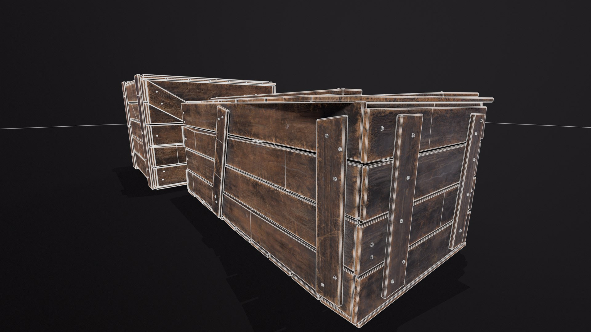 3D Wooden Crates Kit - TurboSquid 2198306