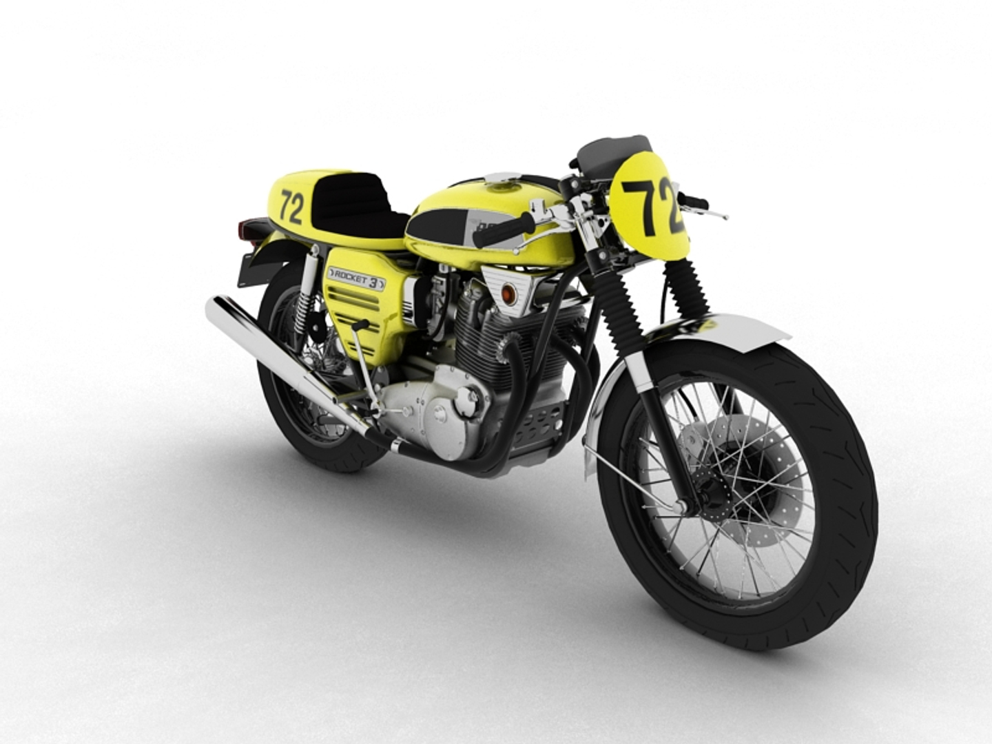 bsa rocket 3 racer 3d model