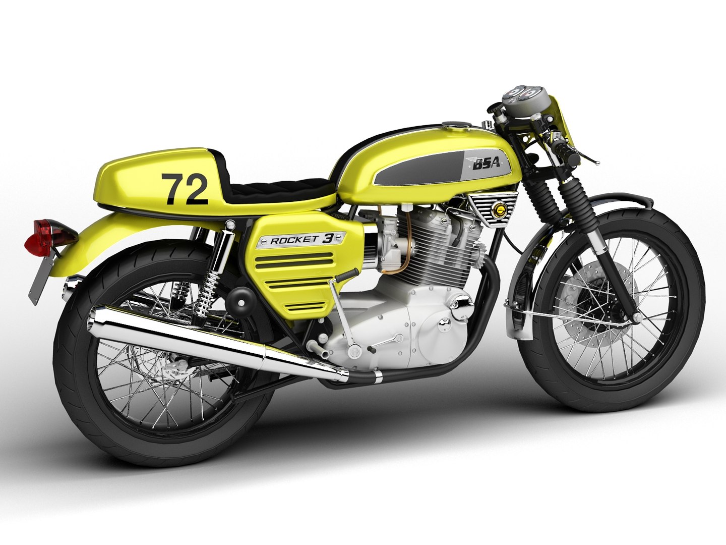 bsa rocket 3 racer 3d model