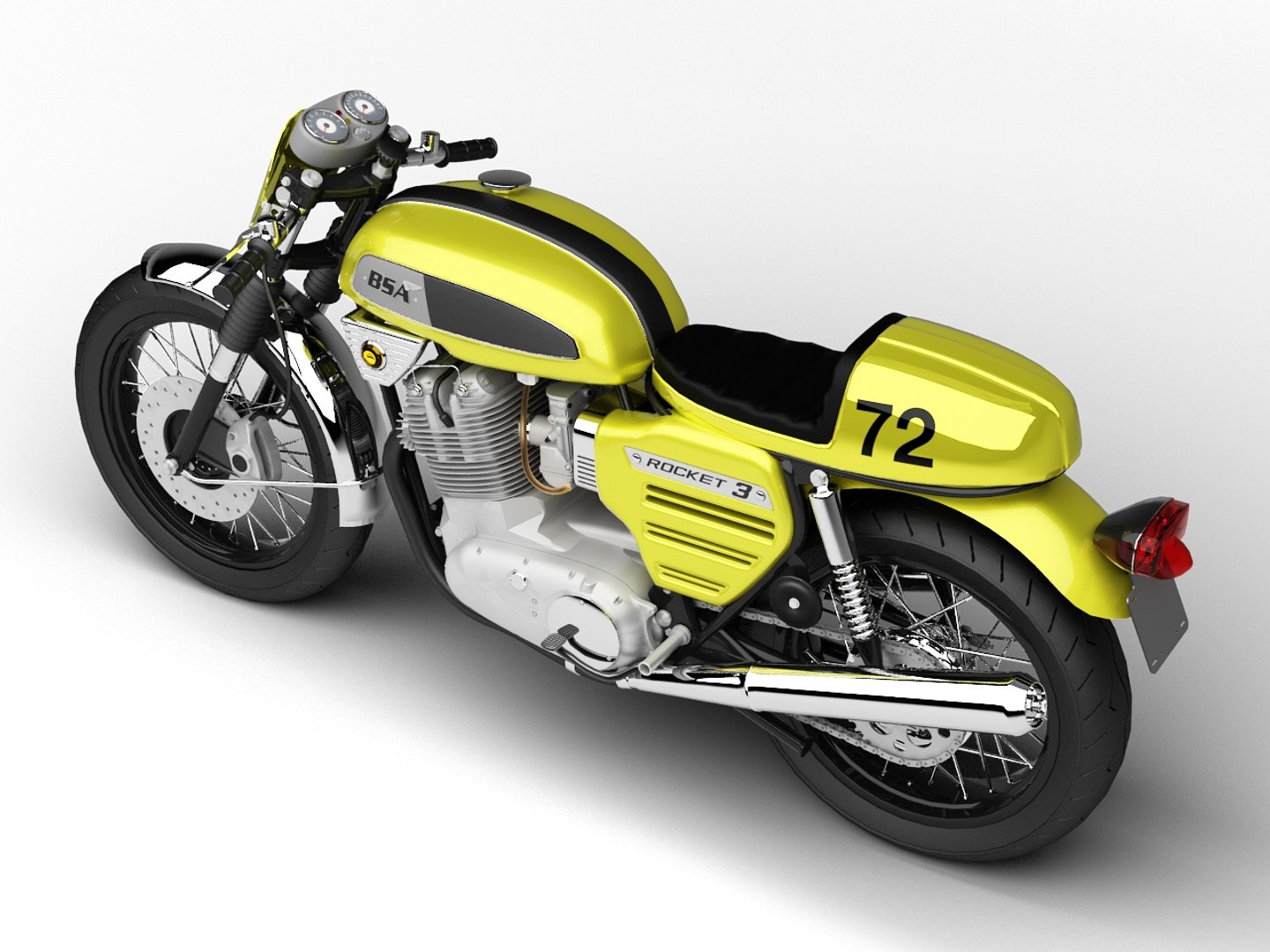 bsa rocket 3 racer 3d model