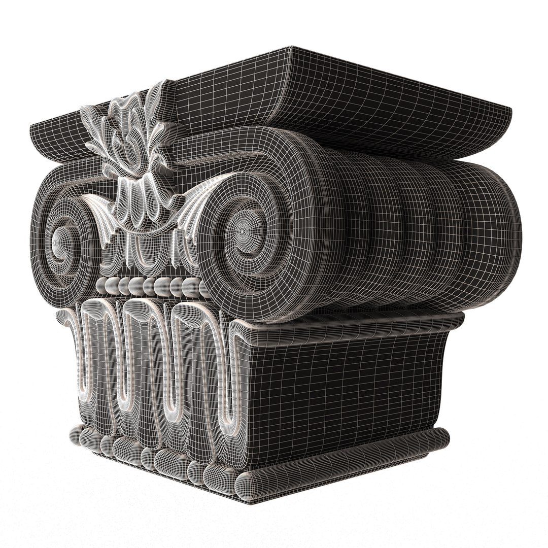 3D Carved Capital 01002 Model - TurboSquid 2159049