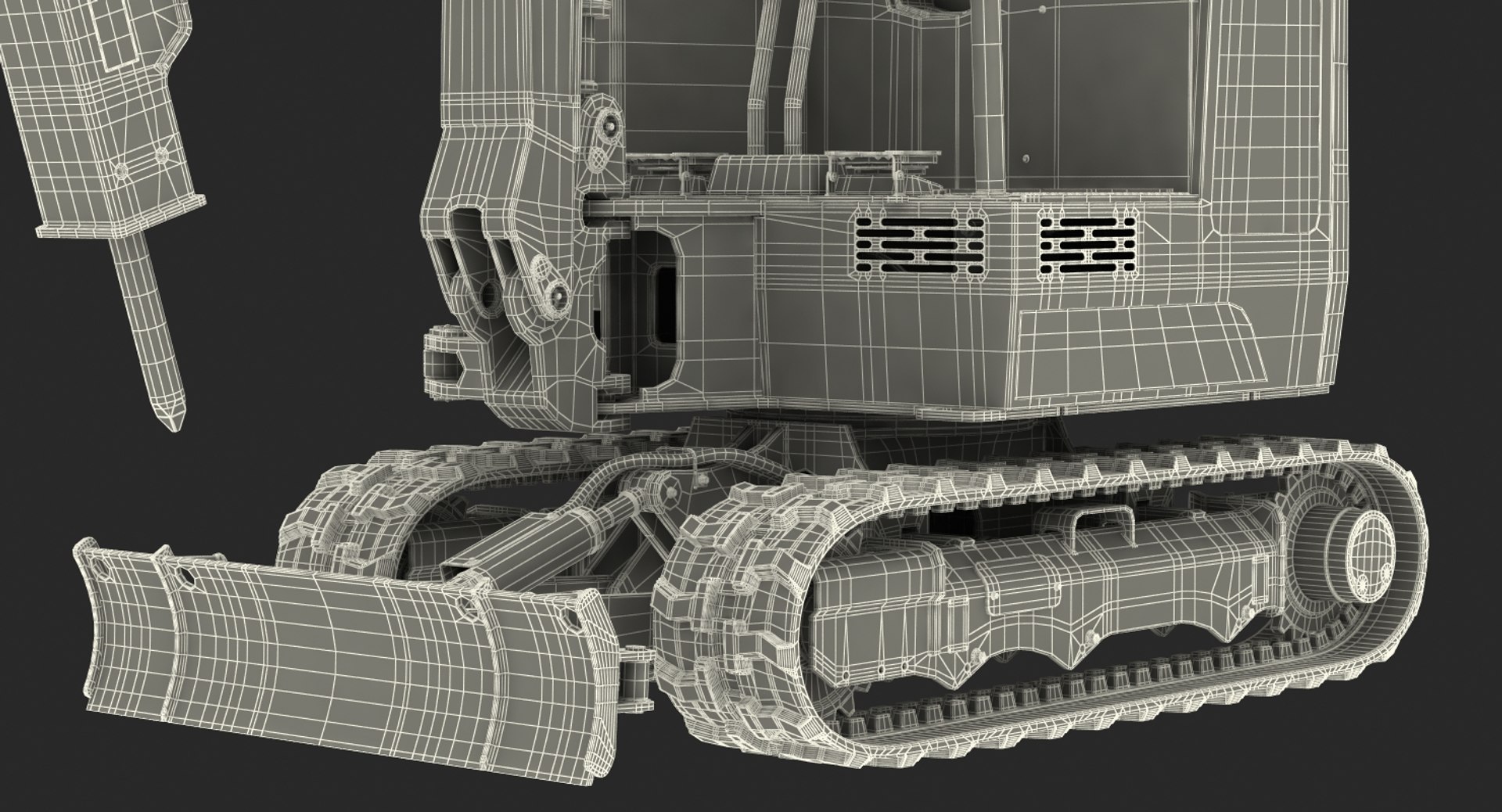 Mini Excavator Breaker Rigged 3D - TurboSquid 1383581