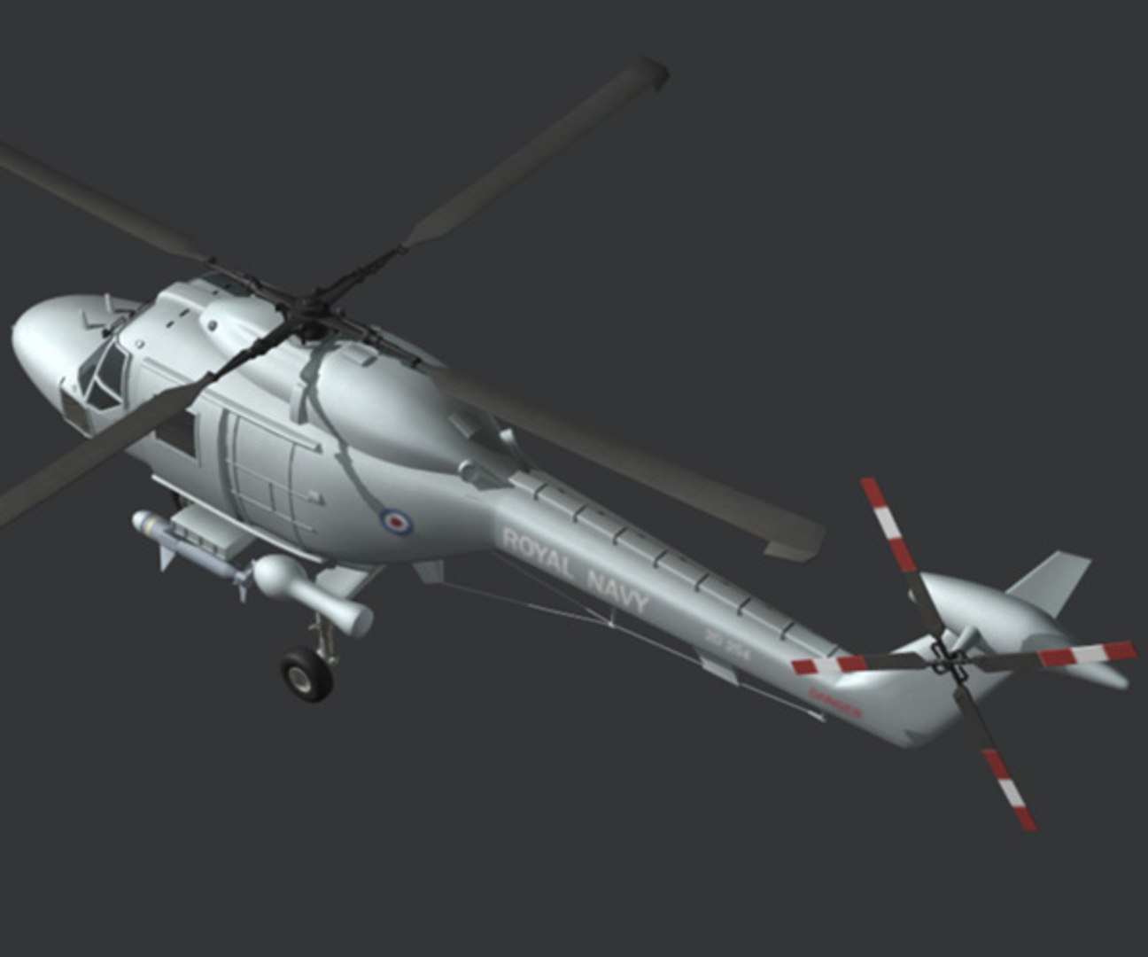 3d Model Type45 Destroyer Lynx Helicopter
