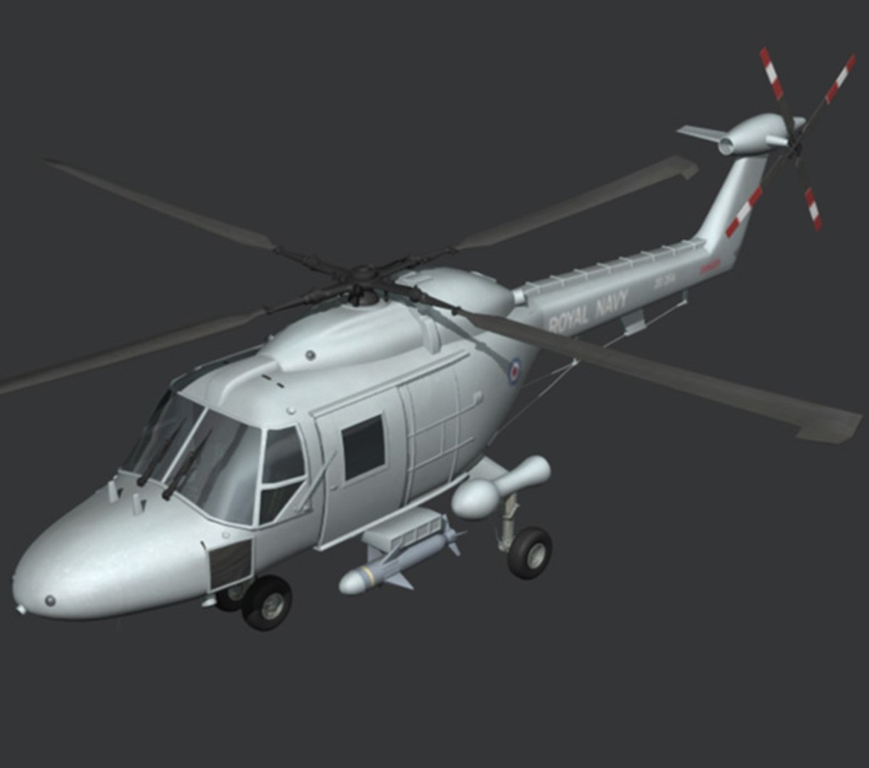 3d Model Type45 Destroyer Lynx Helicopter