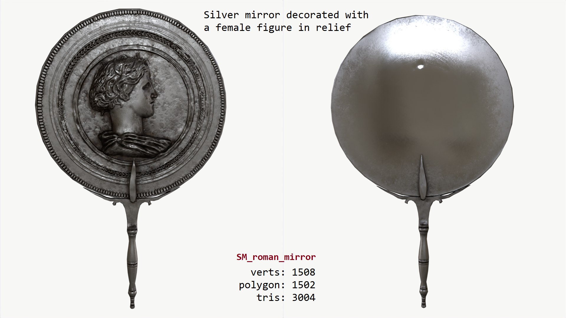 3D Model Roman Silver Mirror - TurboSquid 1983172