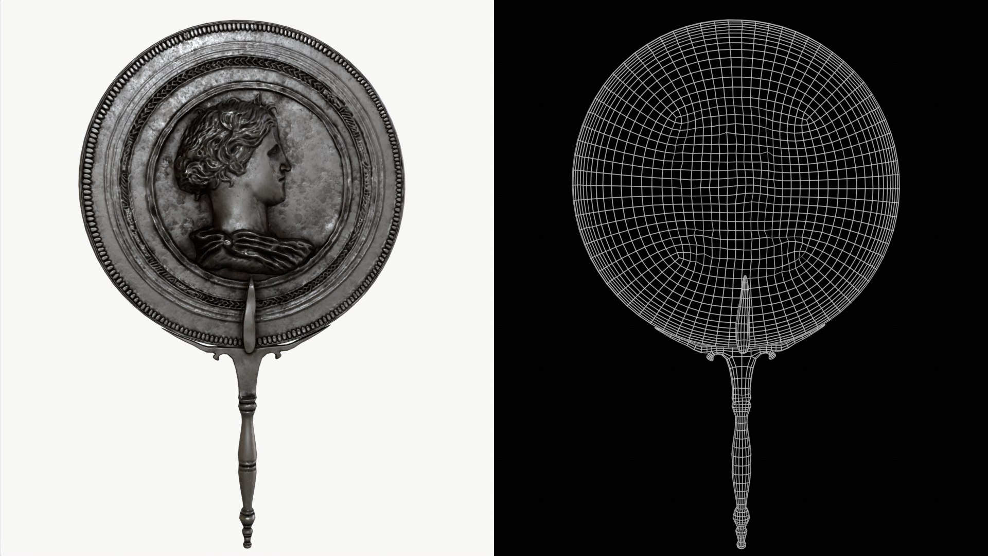 3D Model Roman Silver Mirror - TurboSquid 1983172