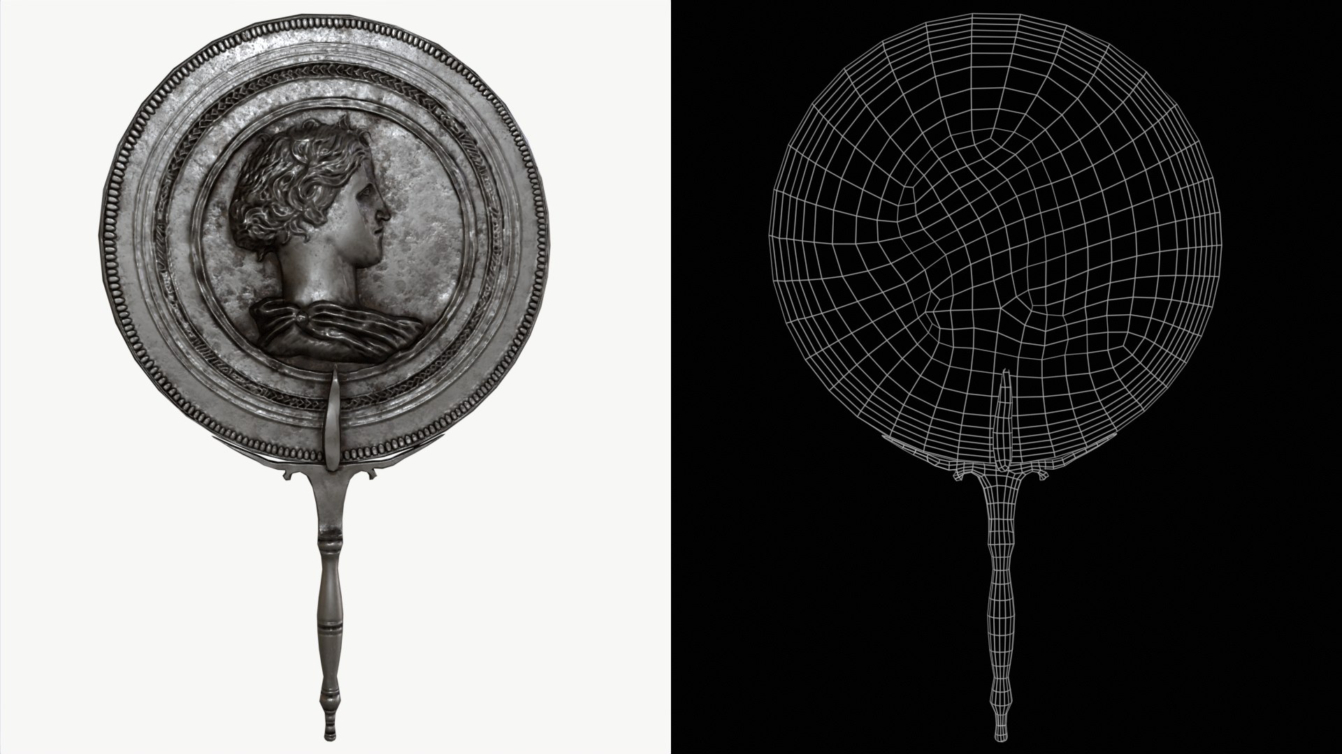 3D Model Roman Silver Mirror - TurboSquid 1983172