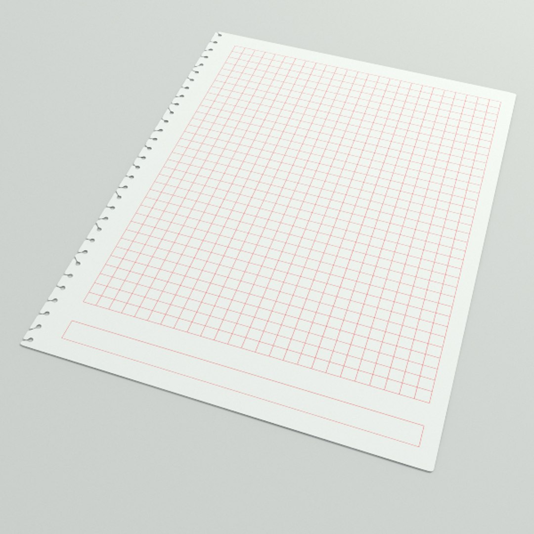 3d Notebook Page Model