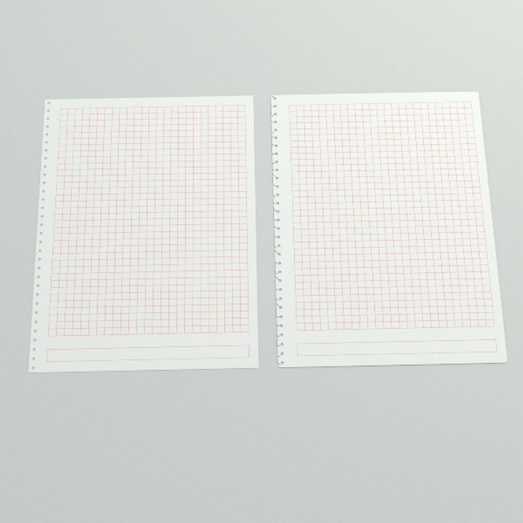 3d Notebook Page Model
