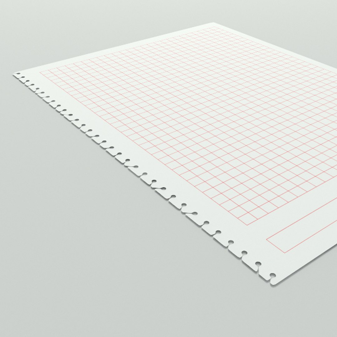 3d Notebook Page Model