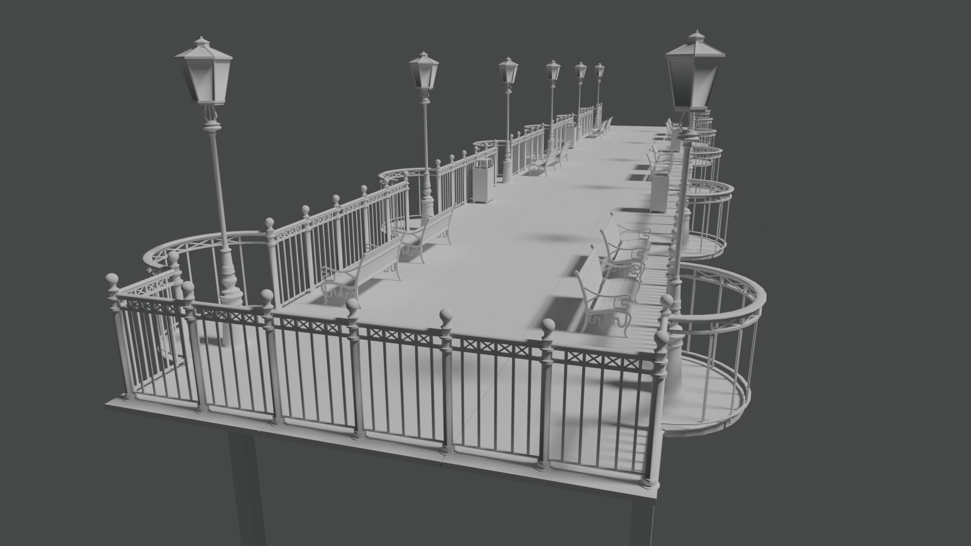 Landing Stage Pier 3D - TurboSquid 1569373