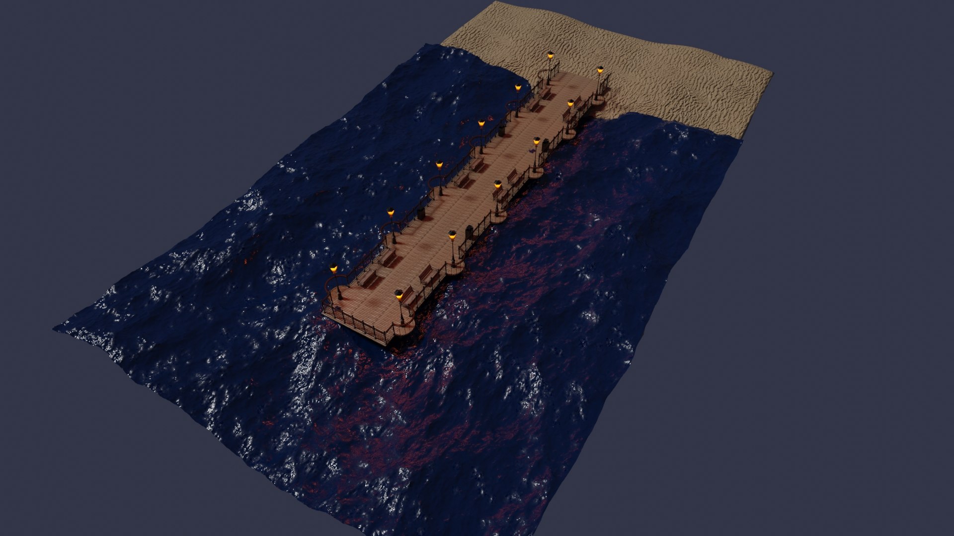 Landing Stage Pier 3D - TurboSquid 1569373