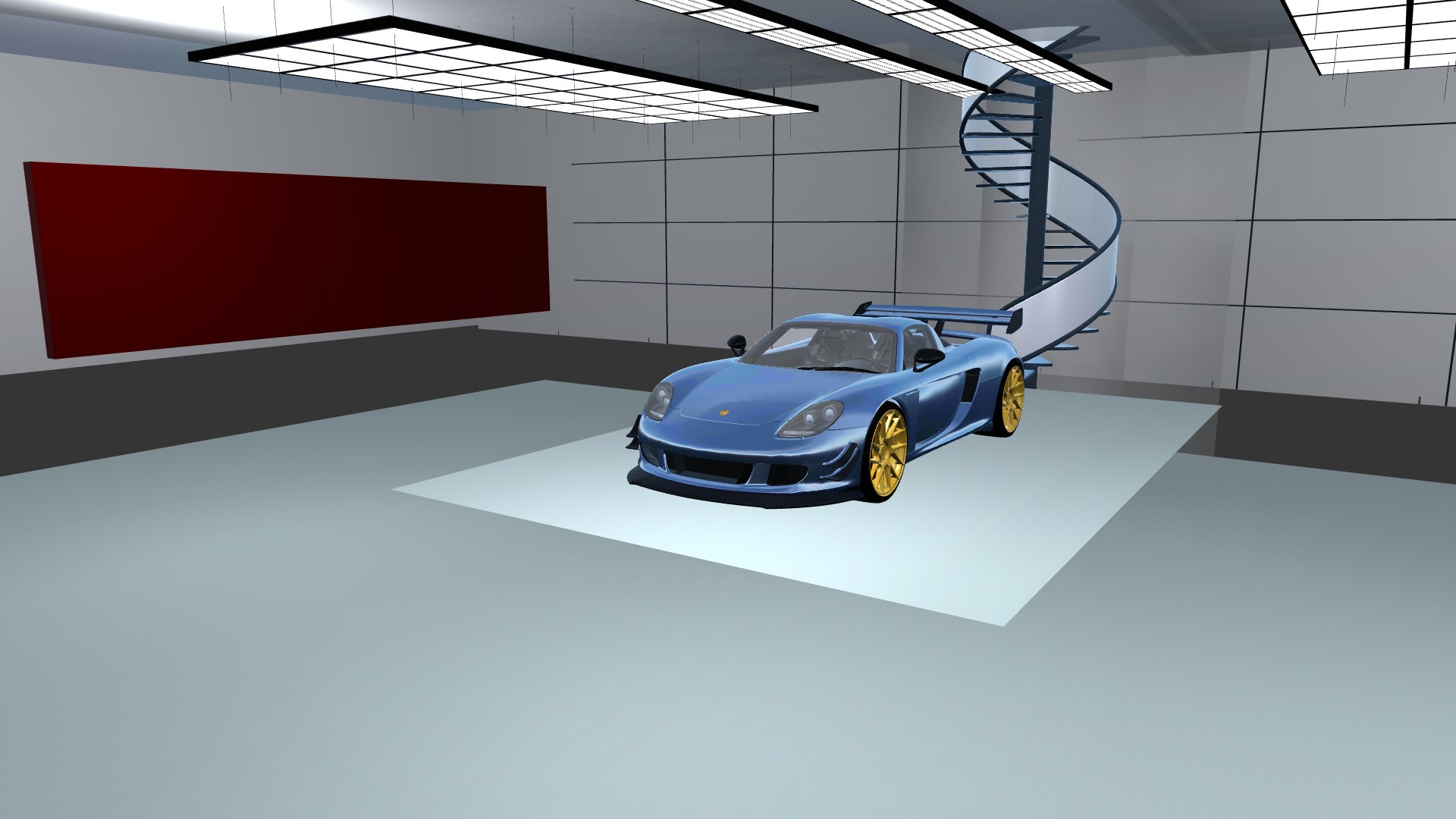 CARRERA PORCHE 3D MODEL OBJ CAR MODEL WITH SHOWROOM 3D 모델 - TurboSquid ...