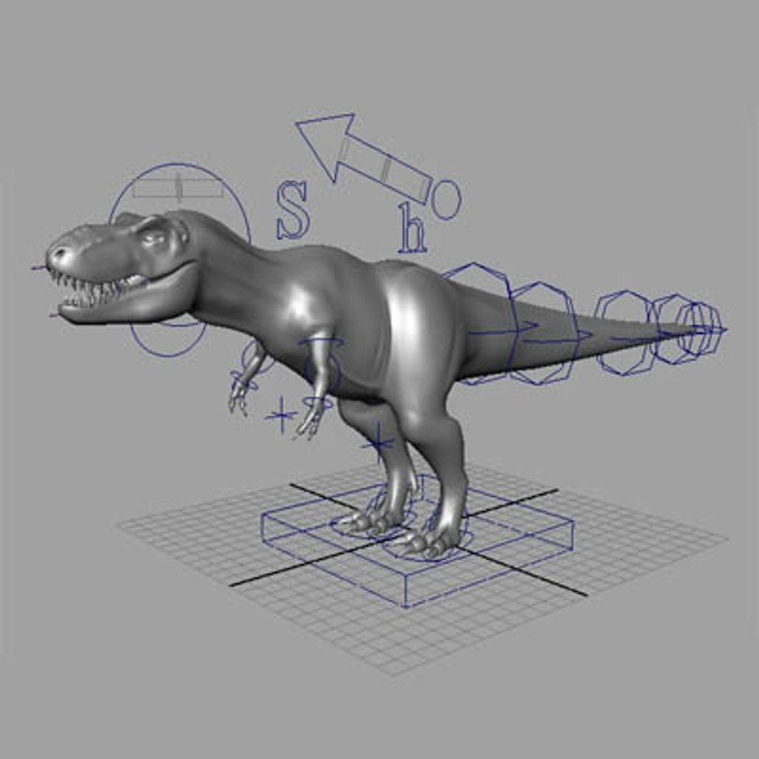 rigged tyrannosaurus rex 3d model