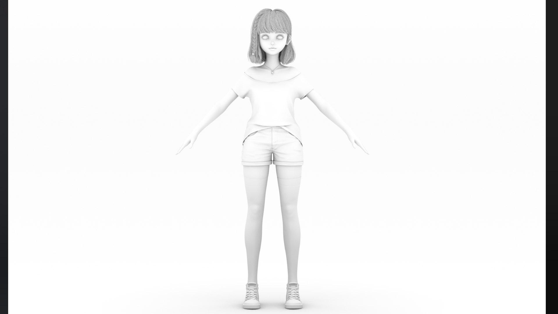 3d Cartoon Girl Turbosquid 2136007