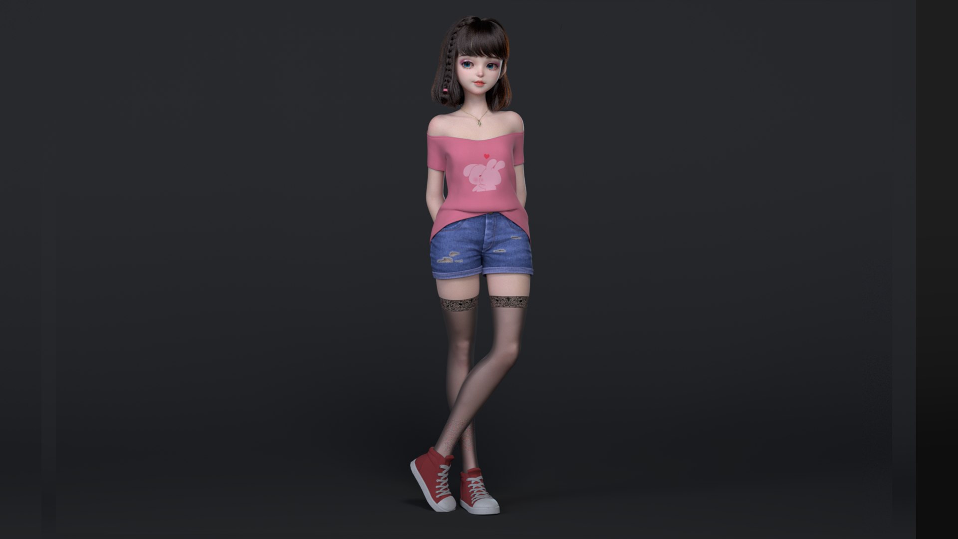 3D Cartoon girl - TurboSquid 2136007