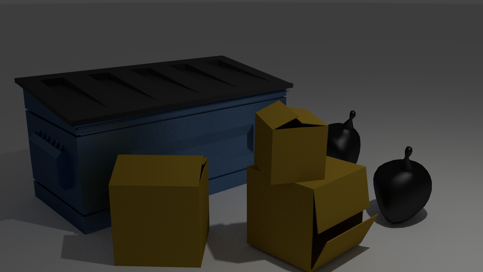 3d 3ds Garbage Trash Assets Bag