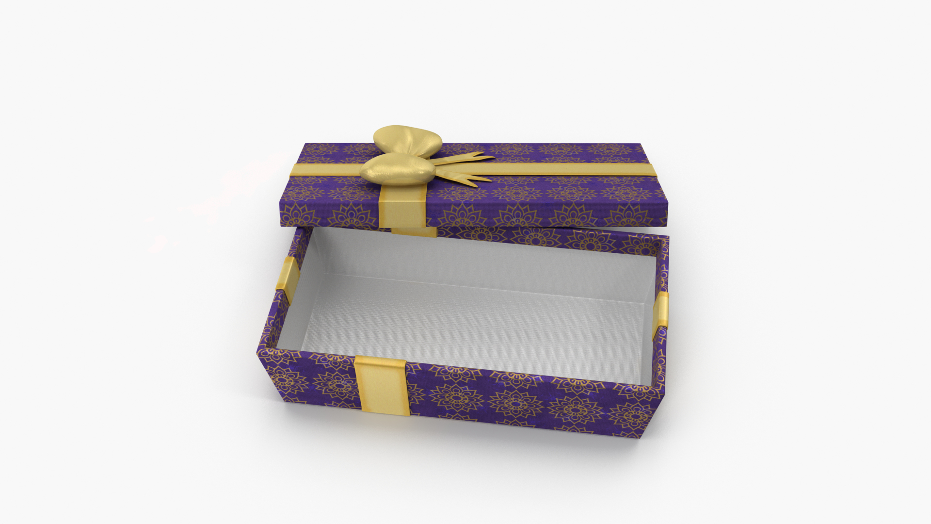 Gift Box Open Purple 3D model - TurboSquid 1791575