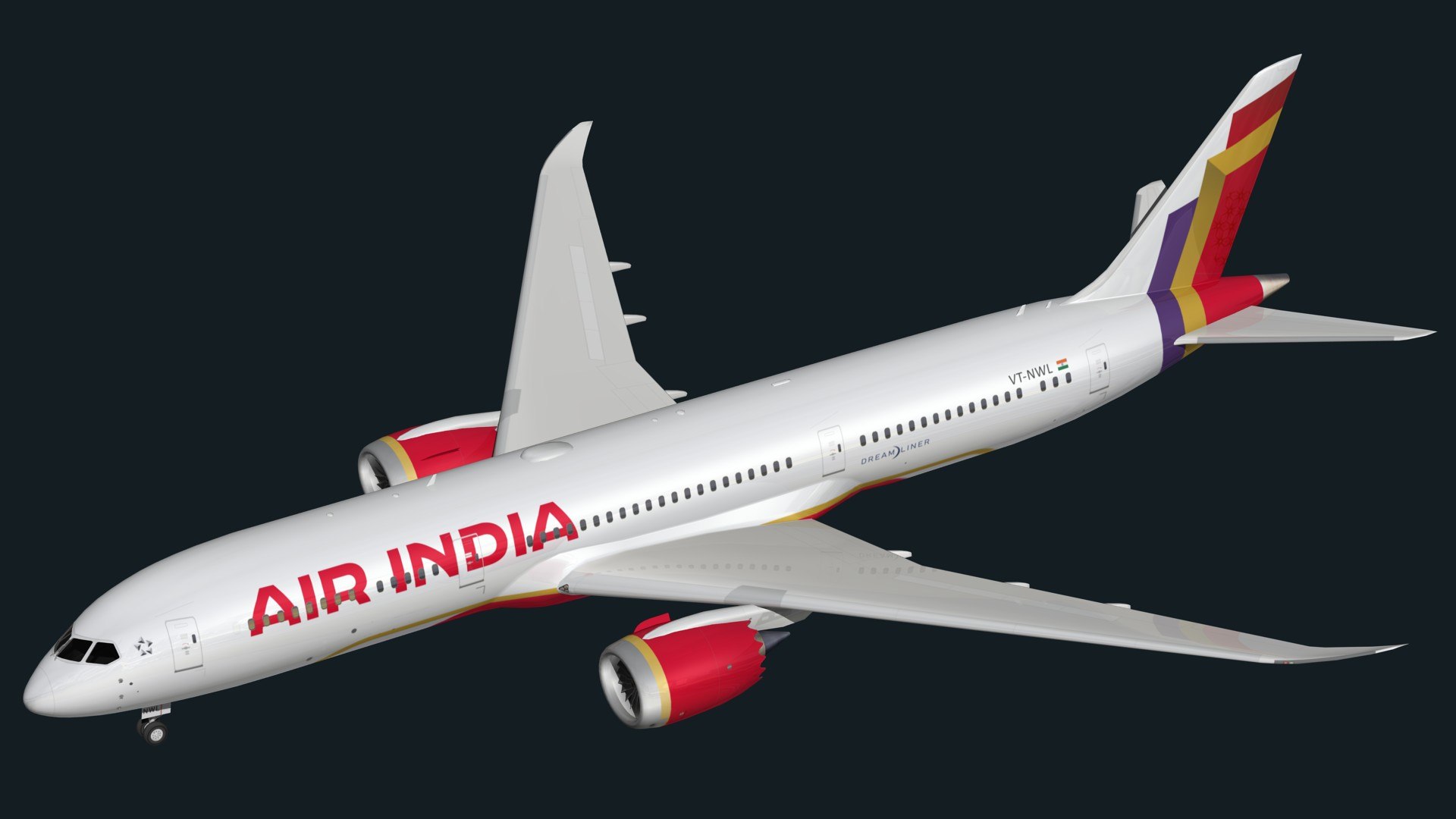 B789 Air India New Livery 3D model - TurboSquid 2125359