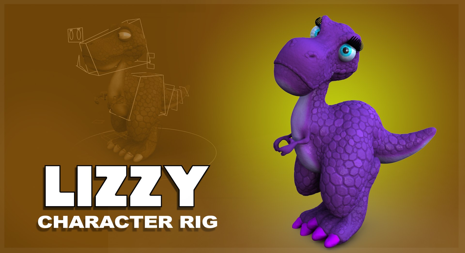 Lizzy Rigged Cartoon 3d Ma