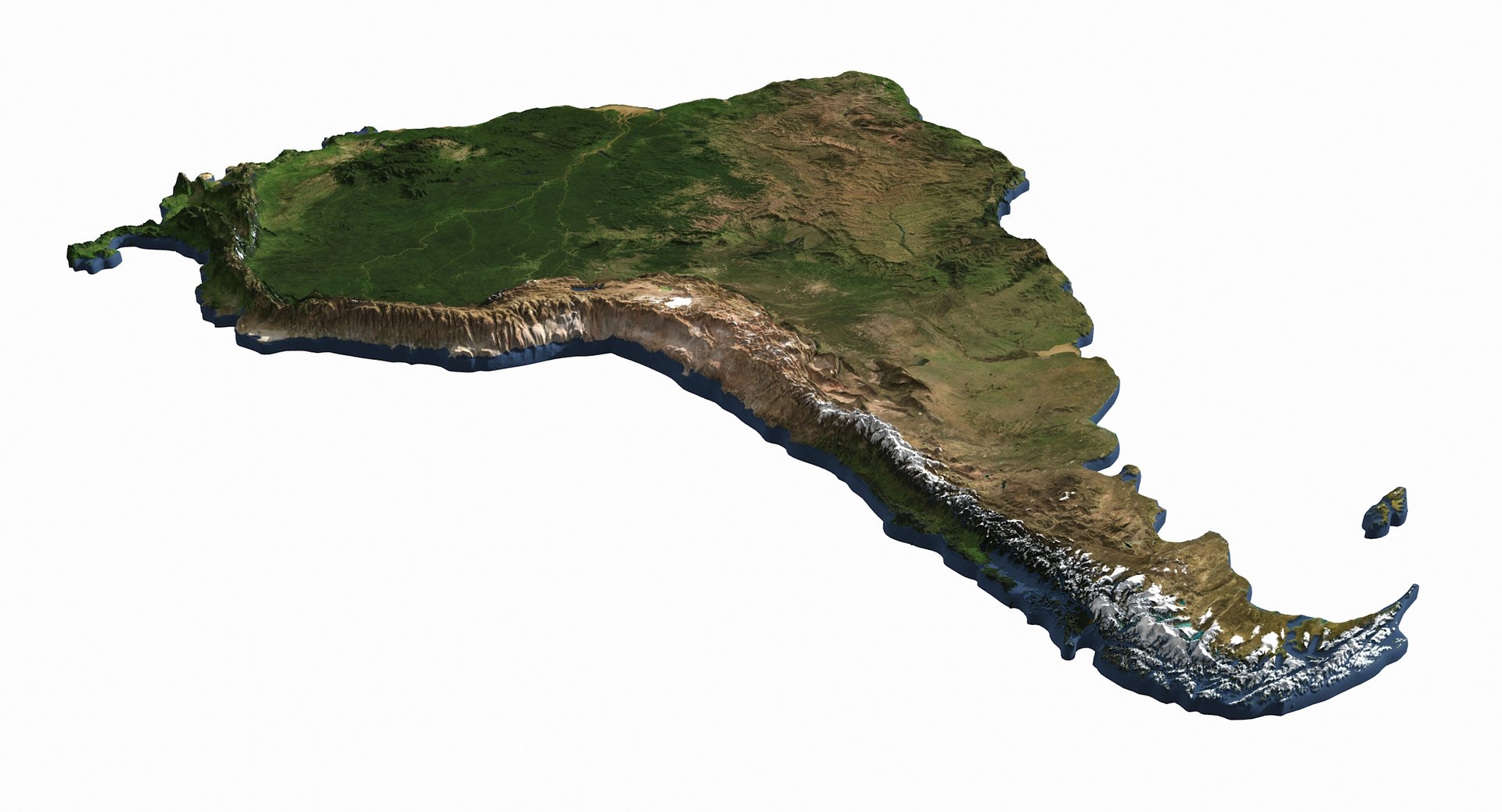 3D South America Continent - TurboSquid 1377501