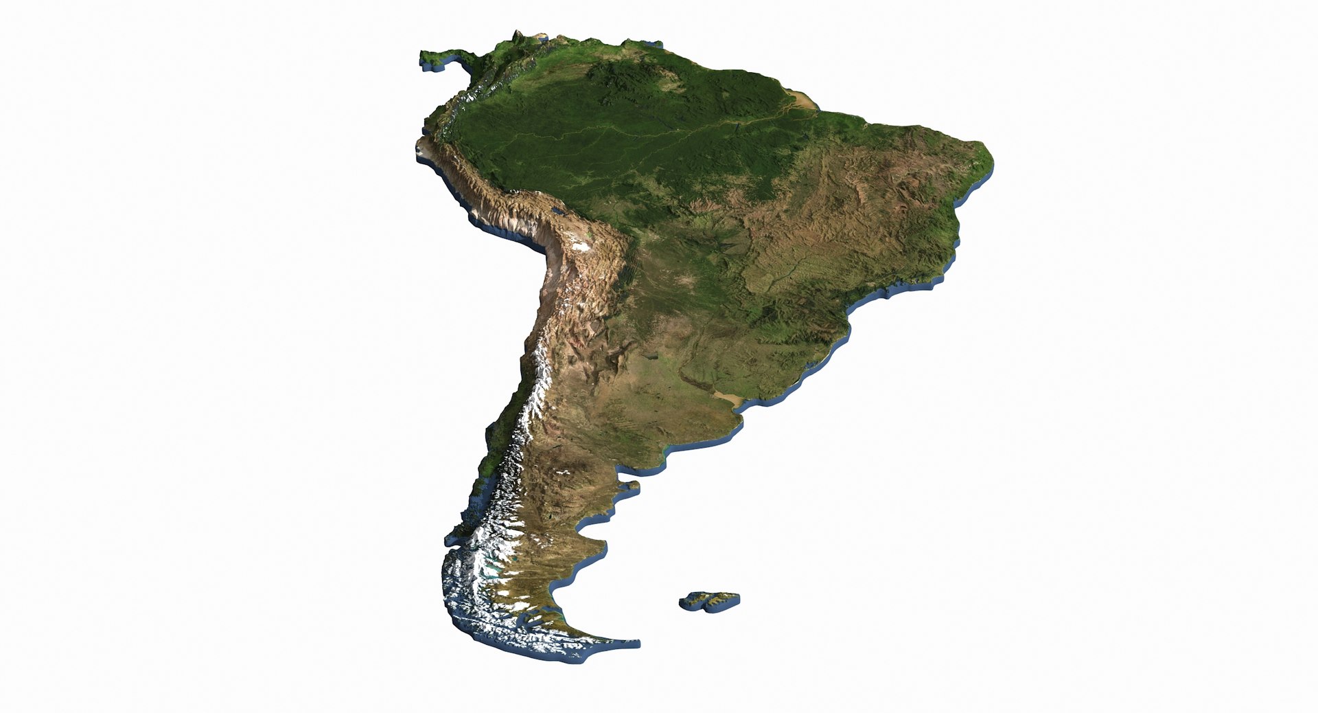 3D South America Continent - TurboSquid 1377501