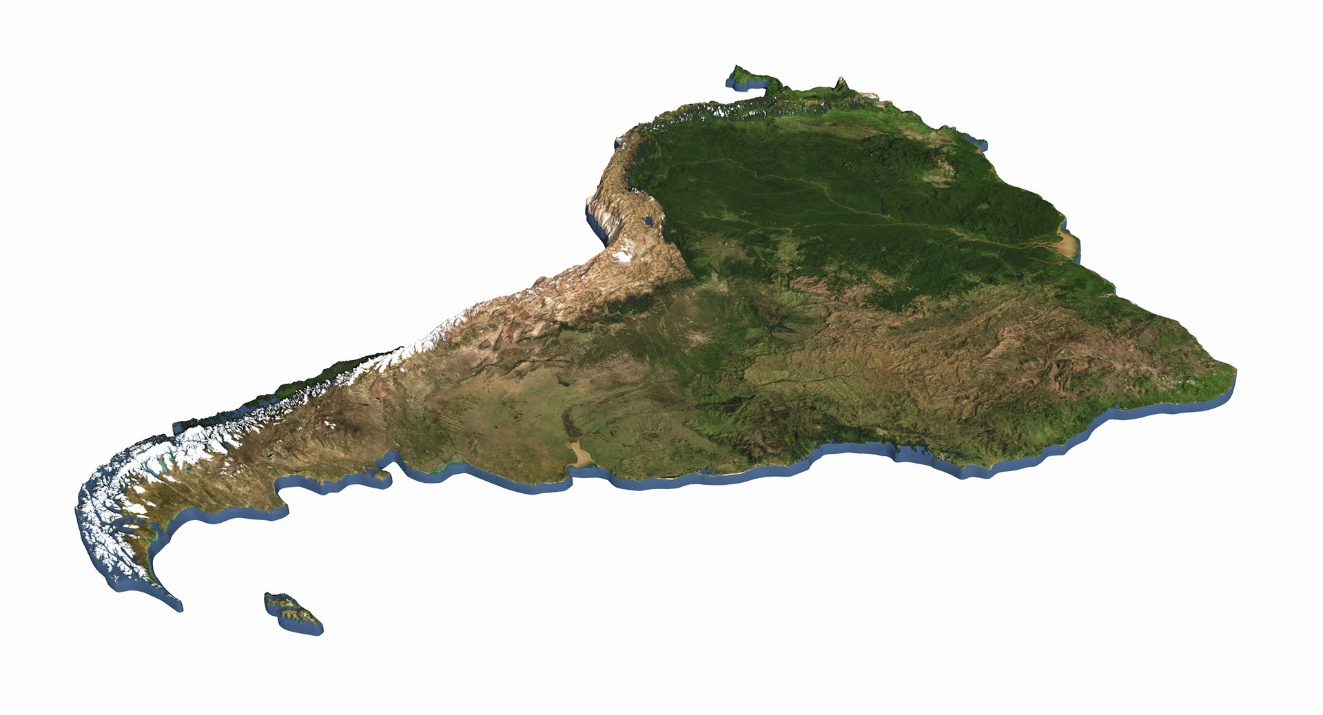 3D South America Continent - TurboSquid 1377501