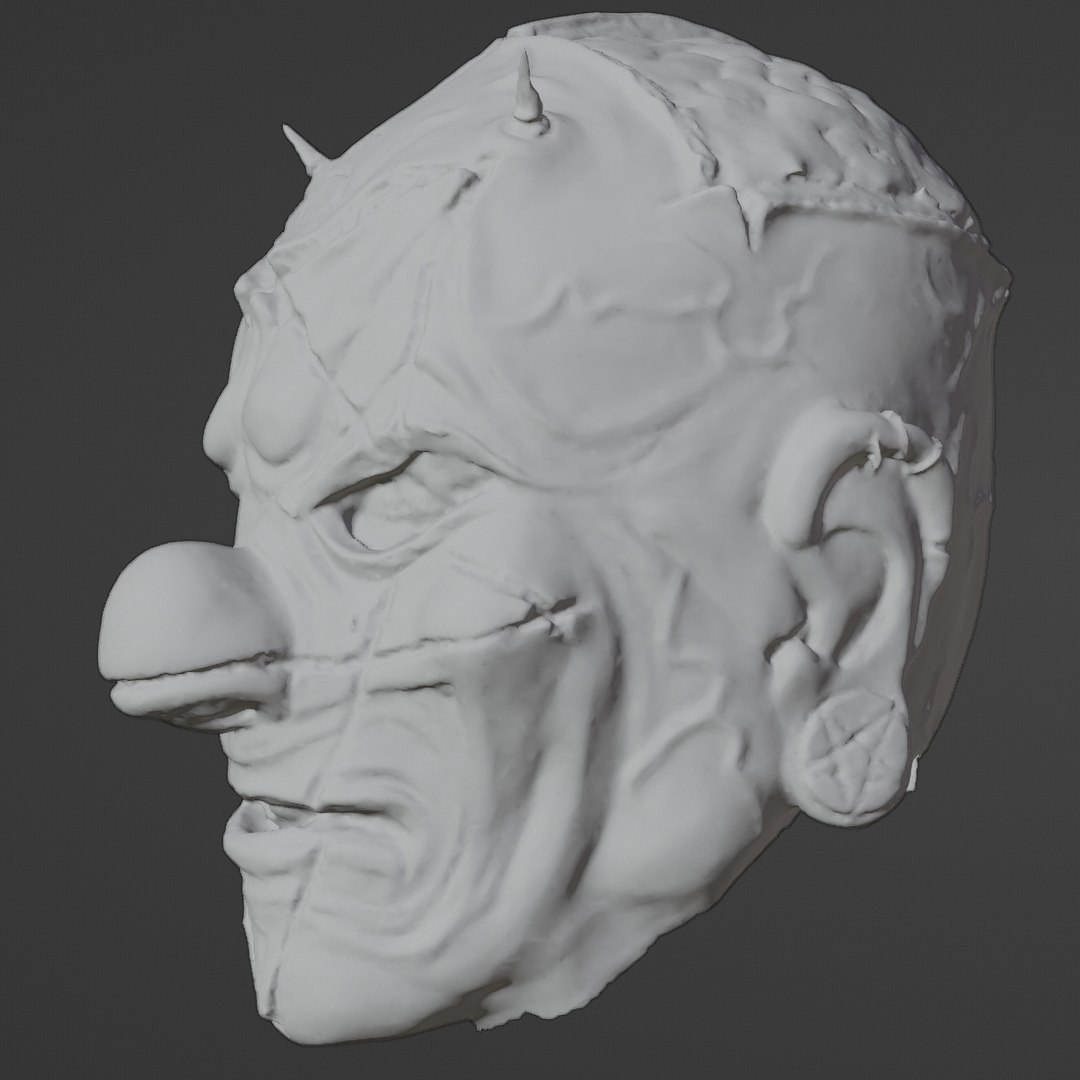 3D Scary Clown Mask - Detailed Scan Model - TurboSquid 1978113