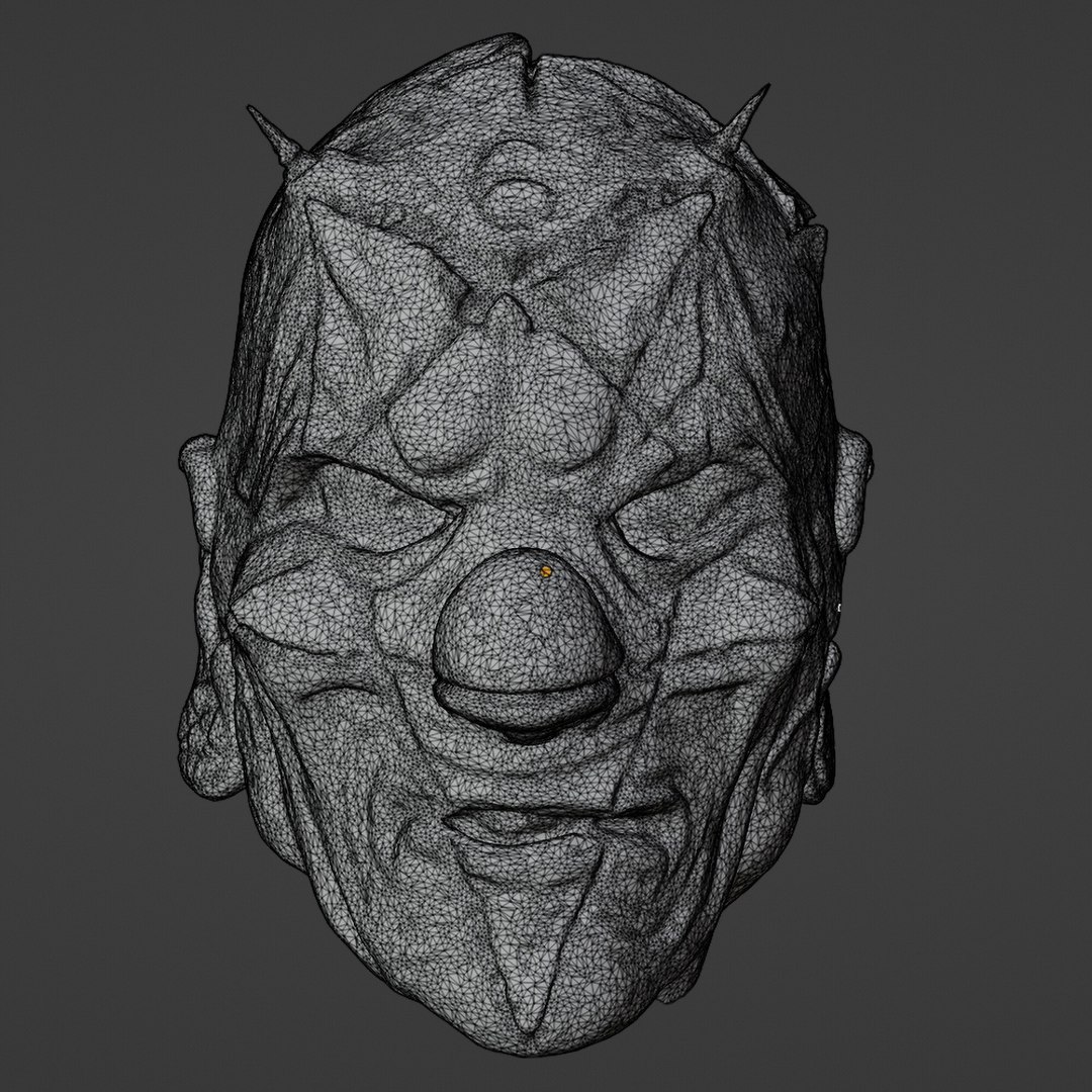 3D Scary Clown Mask - Detailed Scan Model - TurboSquid 1978113