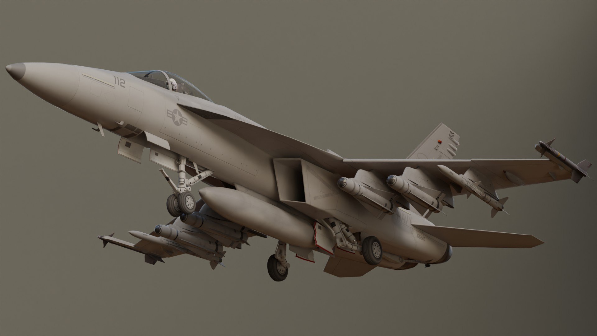 3D Super Hornet F18 SC - TurboSquid 2306922
