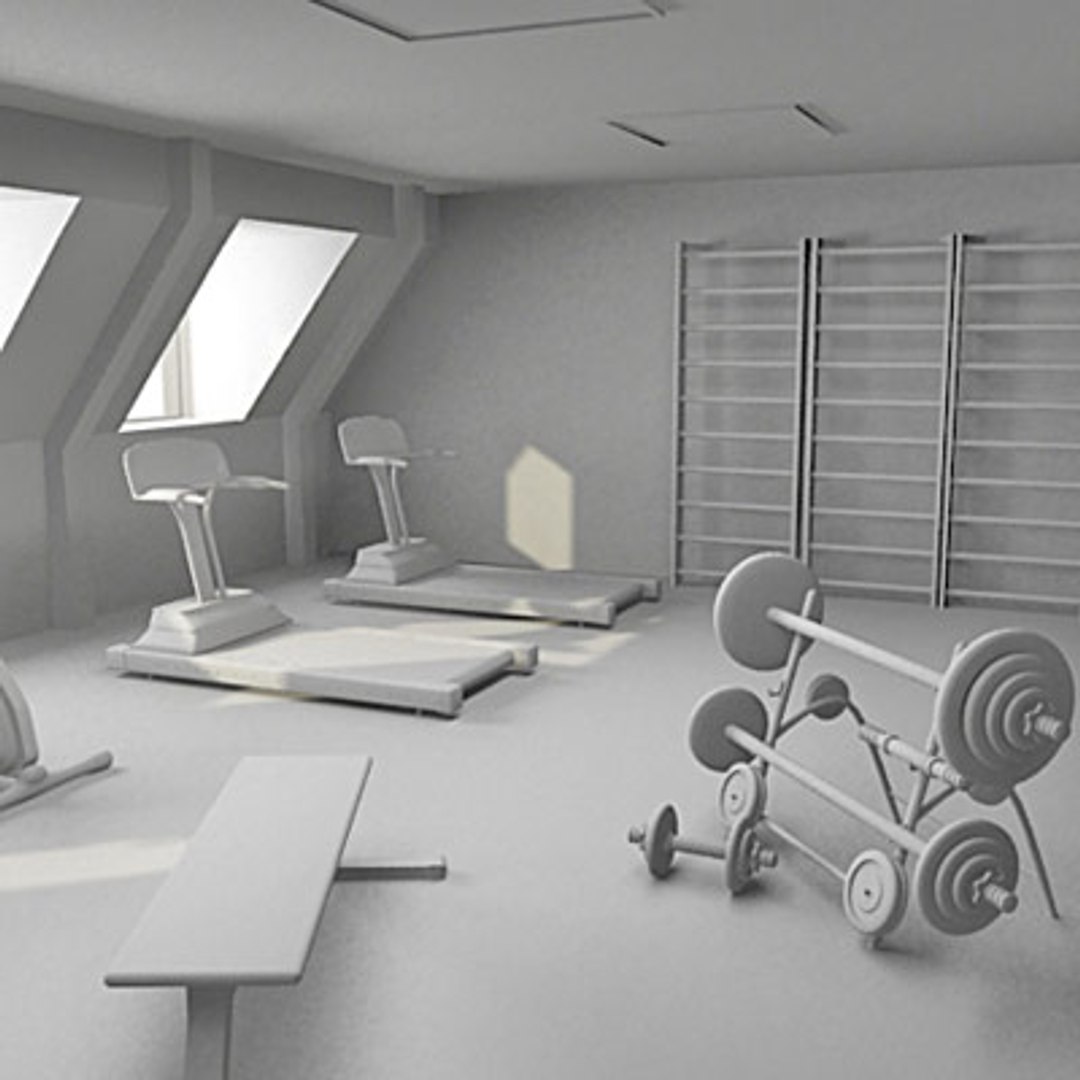 3d medium gym model