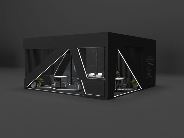 3d max simple booth clear