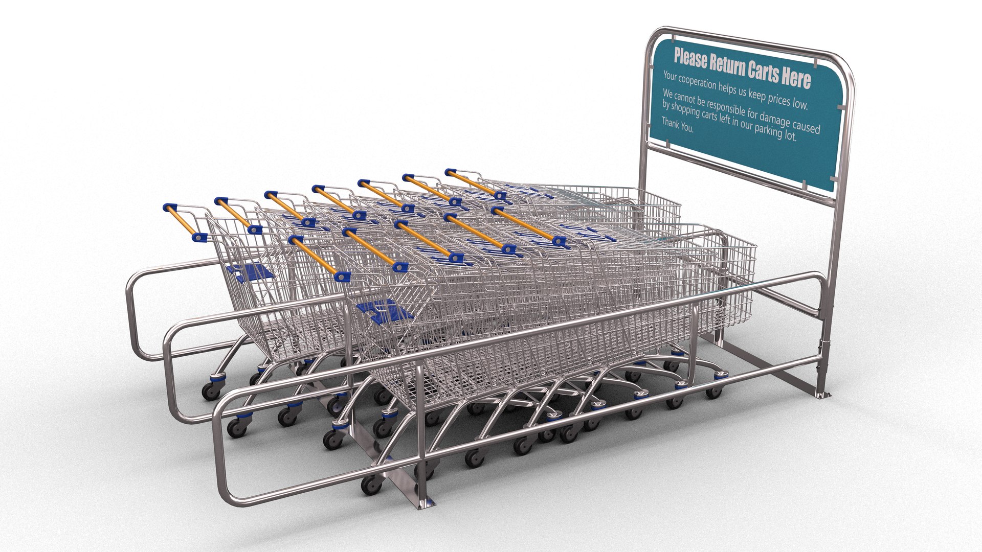 Shopping Cart Return 3D Model - TurboSquid 2025140