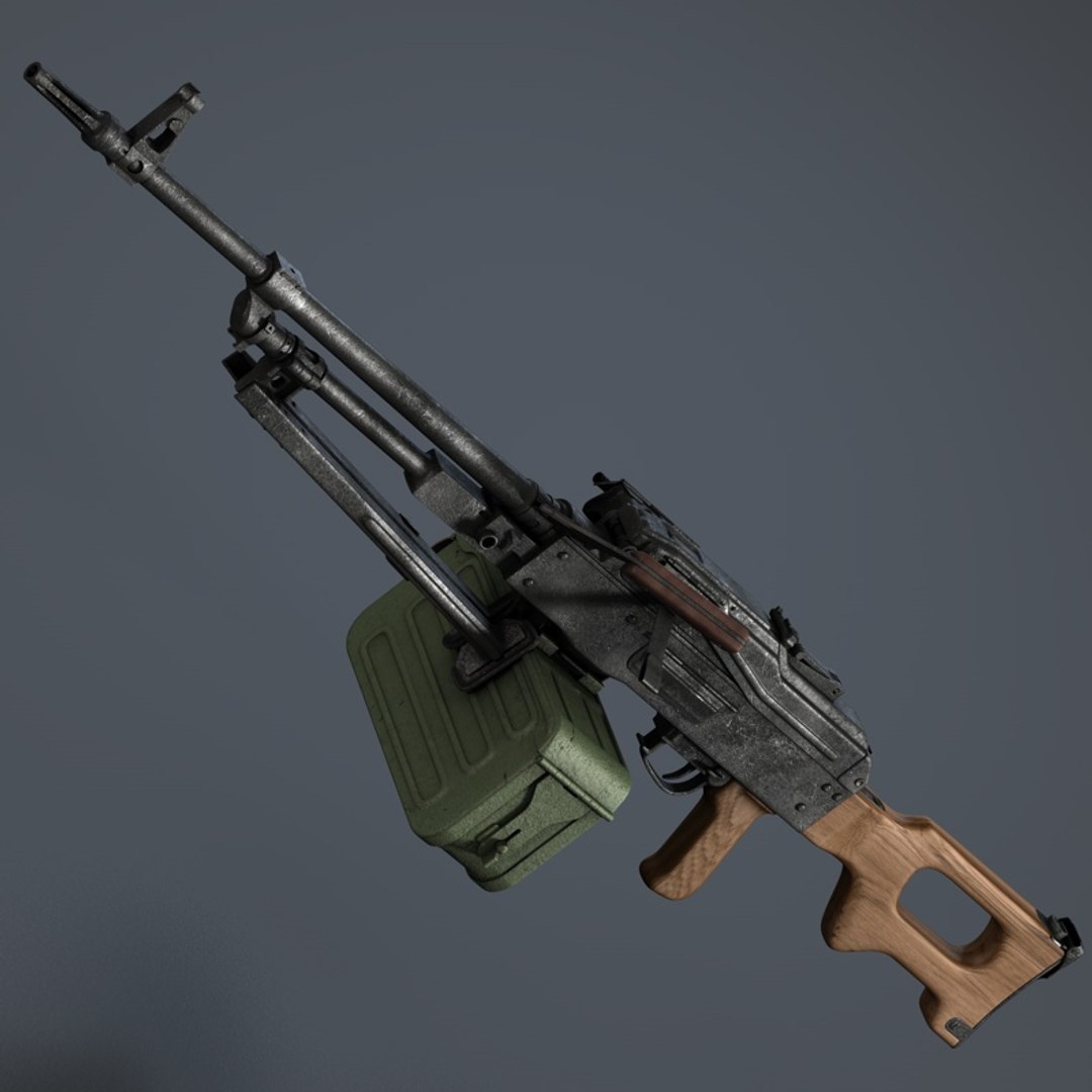 Pkm Machine Gun 3d Model