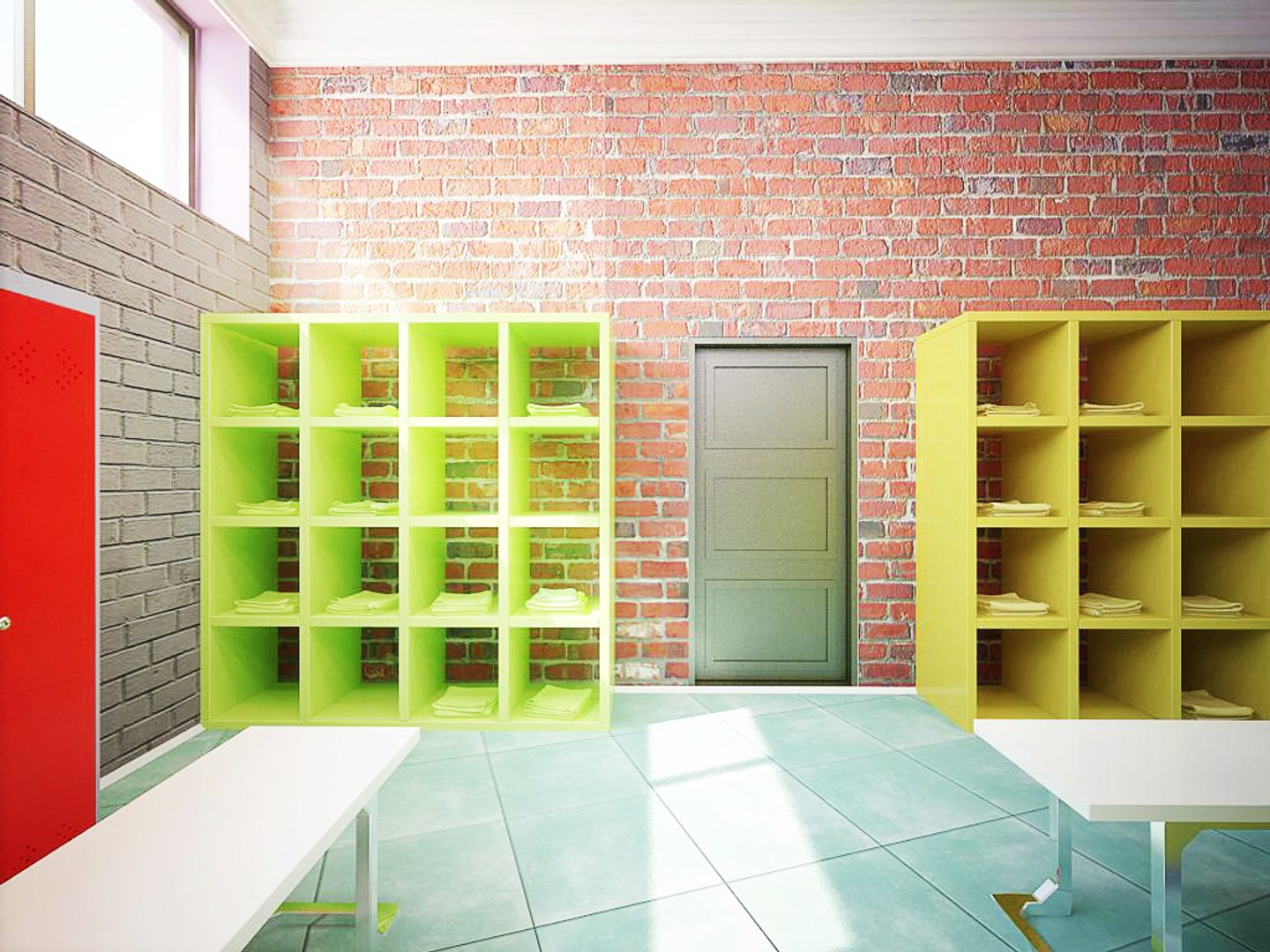 Locker Room 3d Max