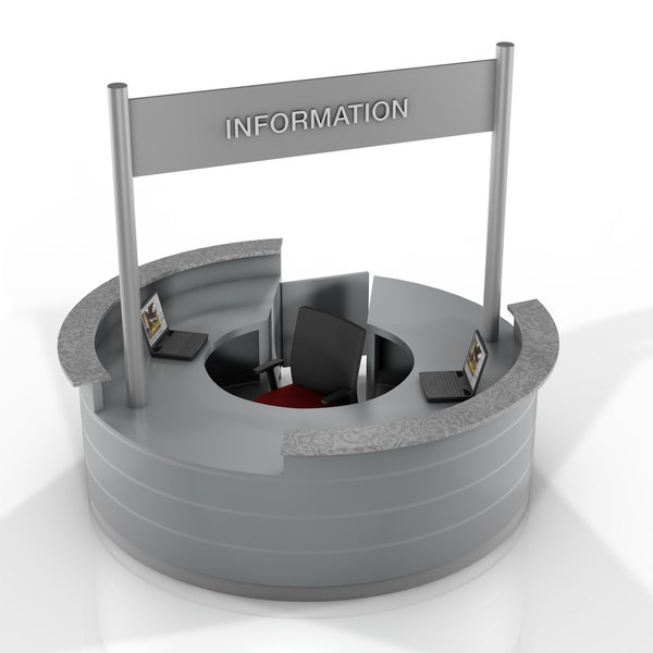 modelo 3d Escritorio de recepción circular - TurboSquid 924589