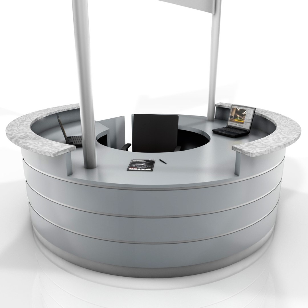 counter desk c4d