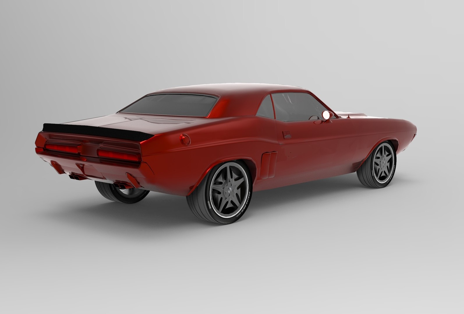 3D Red Dodge Challenger - TurboSquid 1590079