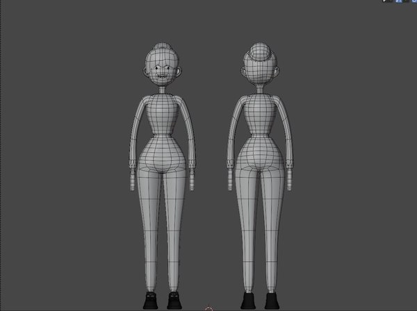 3D Male and Female cartoon characters base mesh model - TurboSquid 1739488