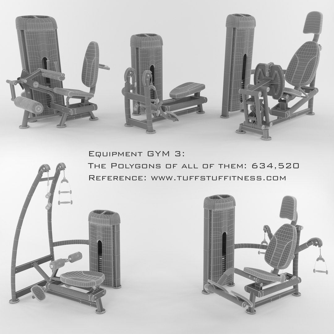 Equipment Gym Fitness Model - TurboSquid 1618123