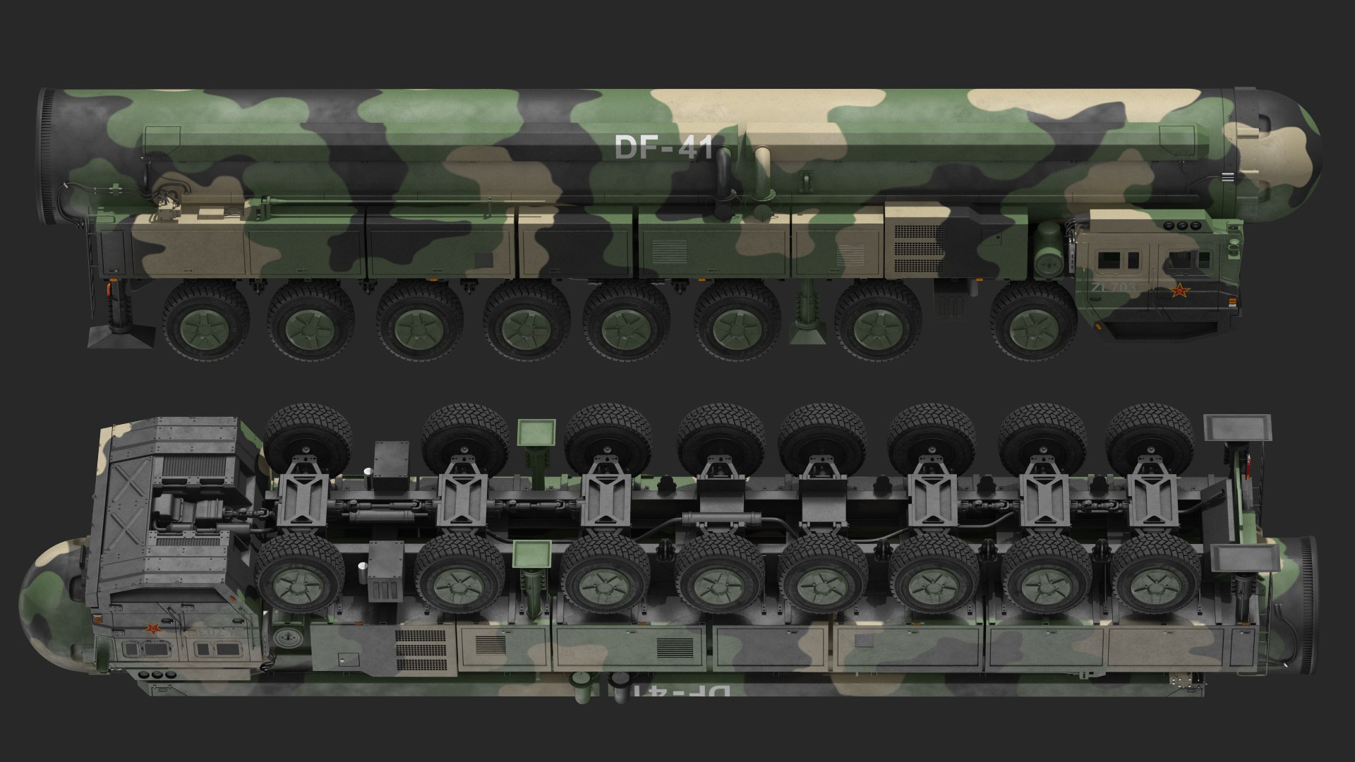 Dongfeng-41 icbm launch vehicle 3D model - TurboSquid 1518881