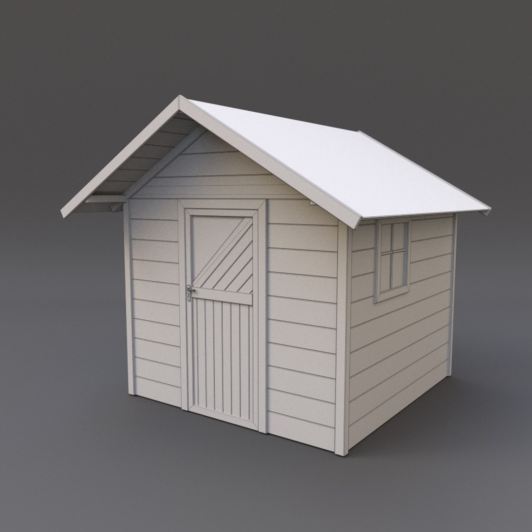 Wooden Shed 3d Model