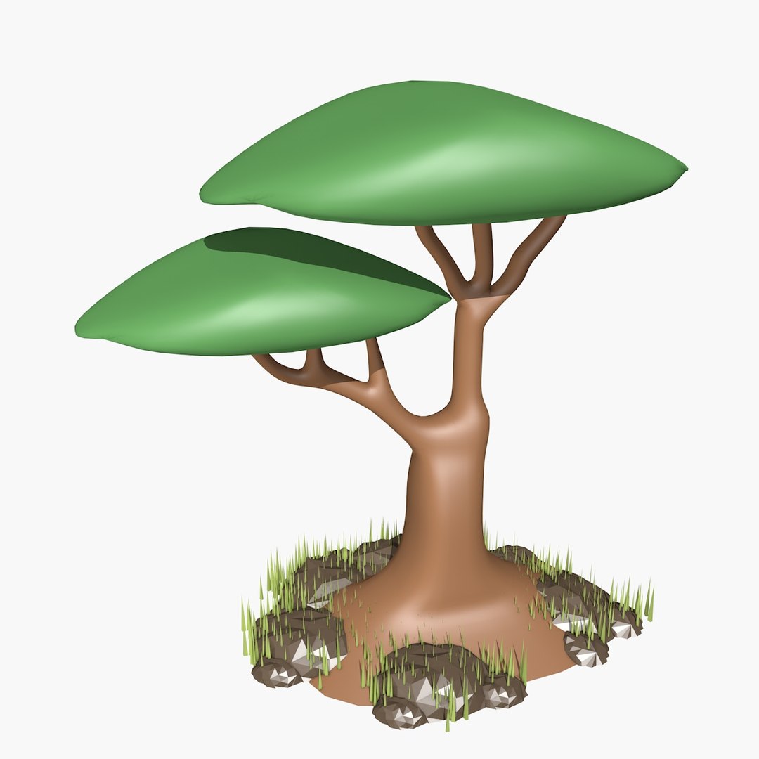 3ds max cartoon tree