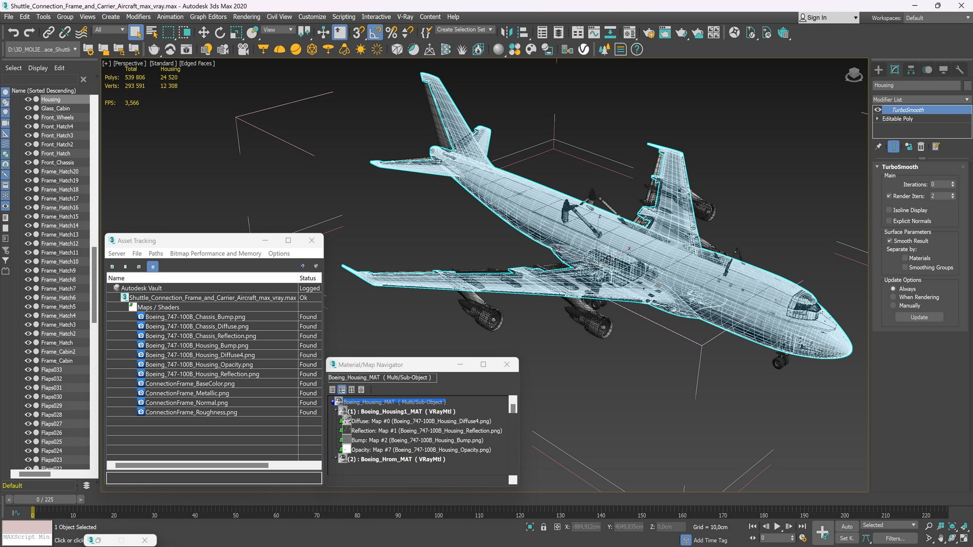 3D Model Shuttle Connection Frame And Carrier Aircraft - TurboSquid 2368946
