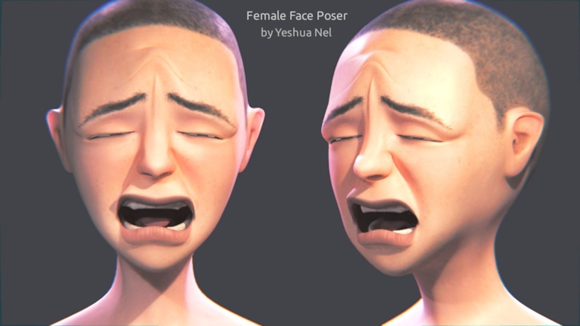 Female Face Poser 3D - TurboSquid 1250744