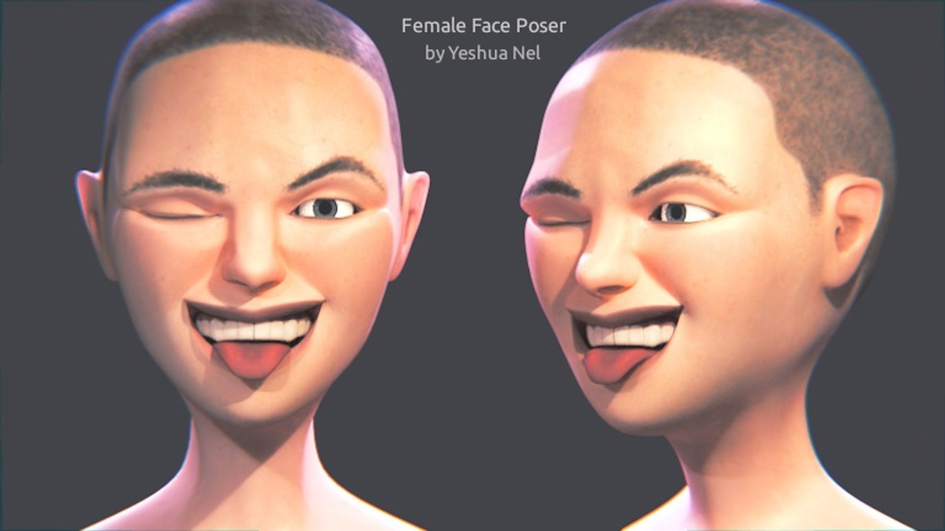 Female Face Poser 3D - TurboSquid 1250744