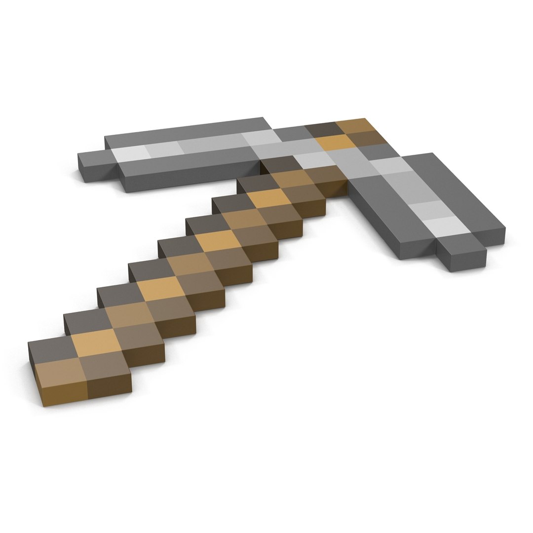 3d Minecraft Pickaxe Model